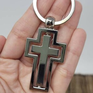 Wooden Cross Keychain, Cross Keychain, Cross Keychain Favors, Cross ...