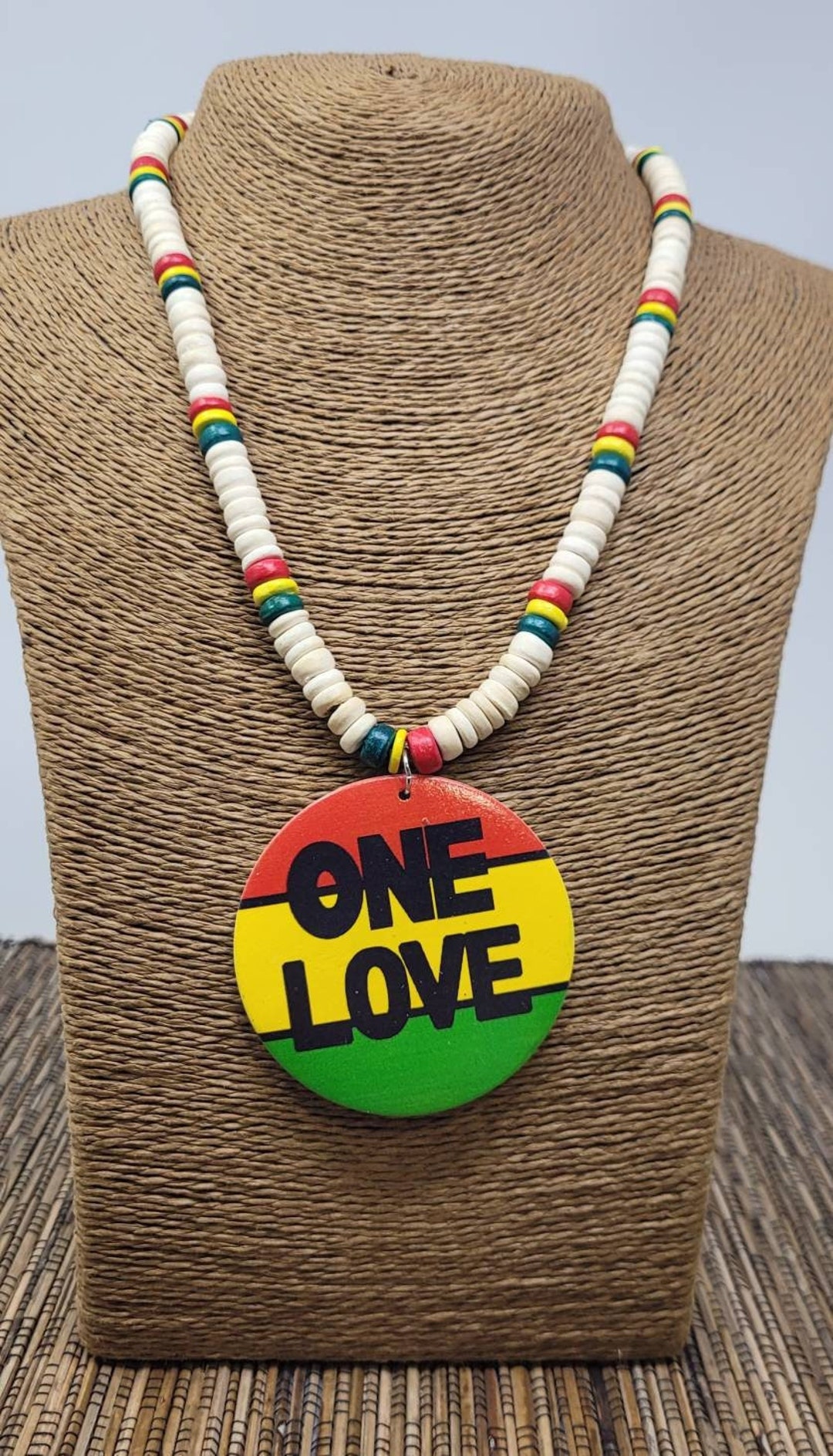 Rasta Necklace, Rasta Pendant, Rasta Jewelry, Jamaican Necklace, Black ...