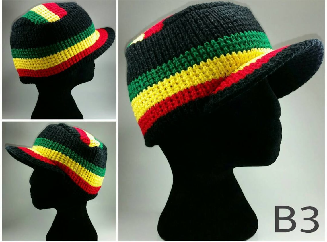 Rasta Beanie Unisex Rastafari Beanie Jamaican Style Reggae - Etsy