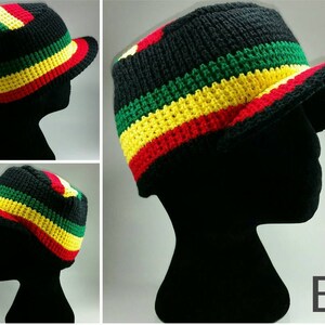 Rasta Beanie Unisex - Rastafari Beanie - Jamaican Style Reggae Roots ...