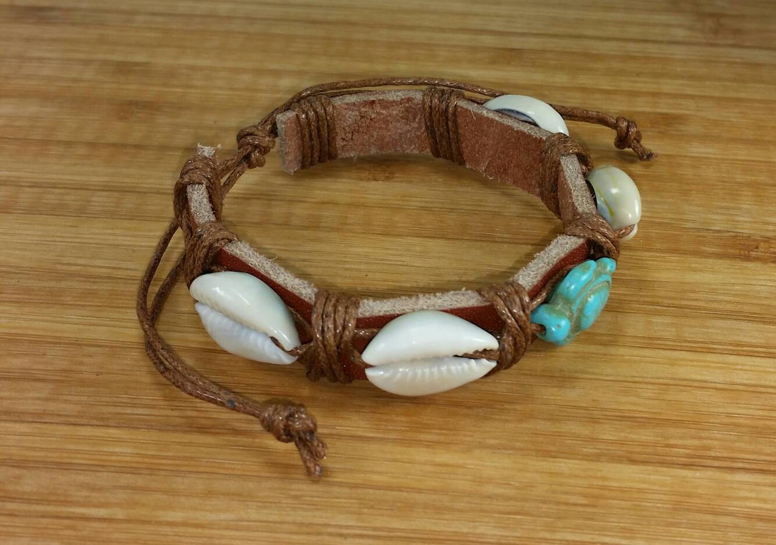 Turquoise Turtle Bracelet Cowrie Shell Bracelet Turquoise - Etsy