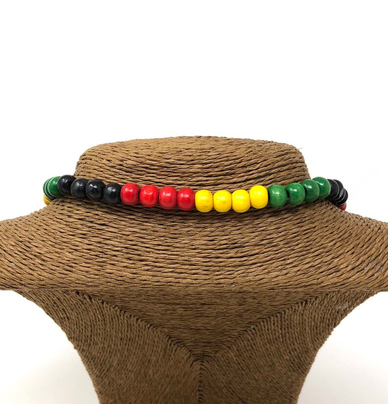 Rasta Necklace Reggae Necklace Wooden Necklace Wooden - Etsy