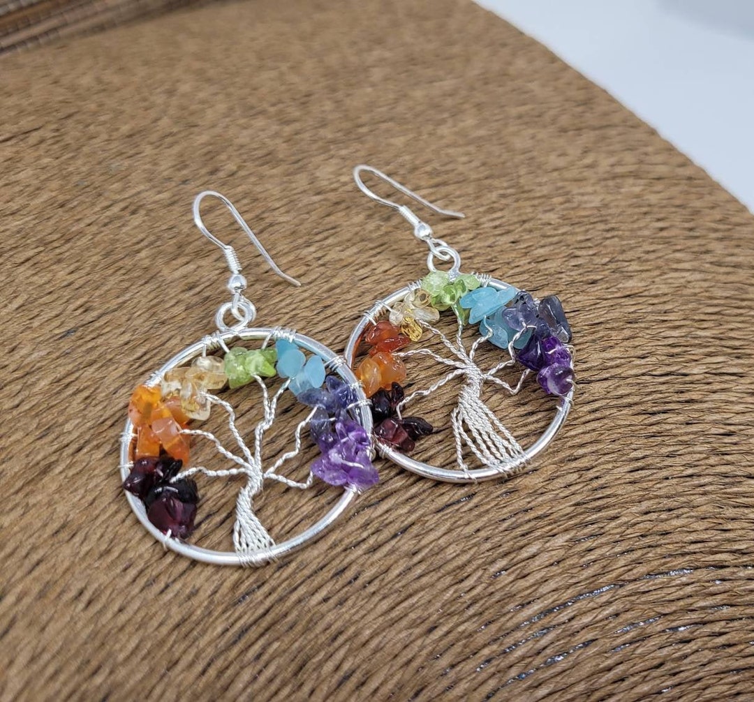 Tree of Life Earrings, Tree of Life Earrings Silver Plated, Tree of ...