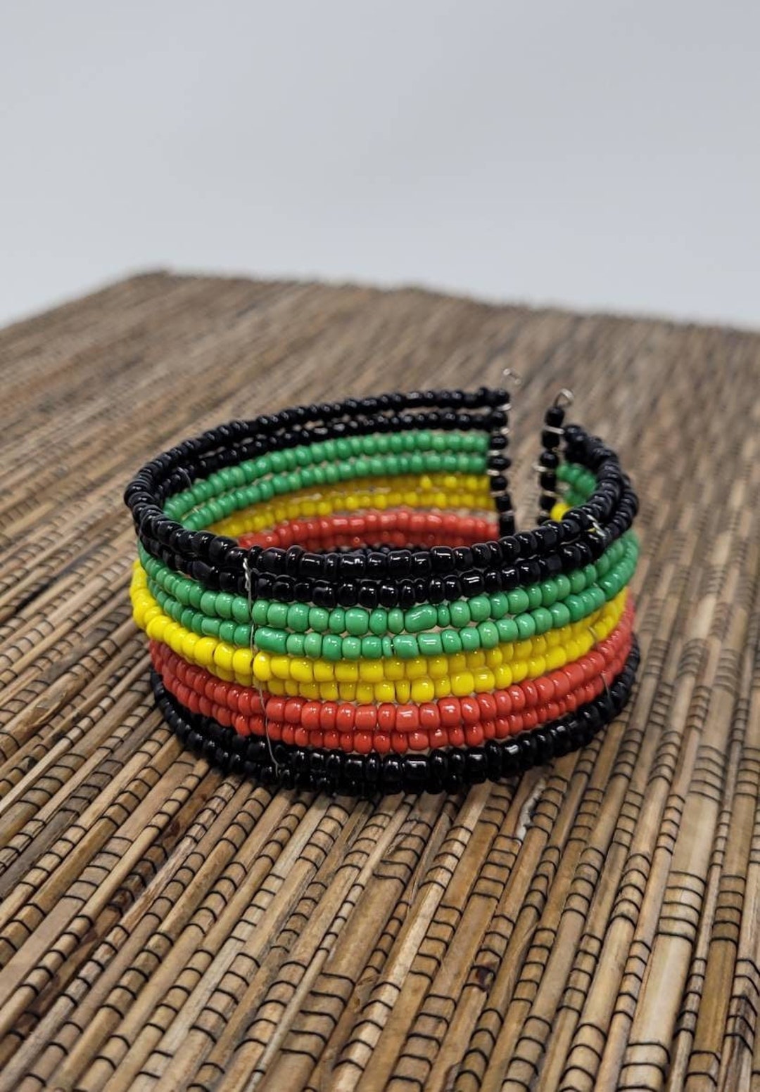 Rasta Bracelet, Cuff Bangle Bracelet, Bracelet Rasta, Rasta Jewelry ...