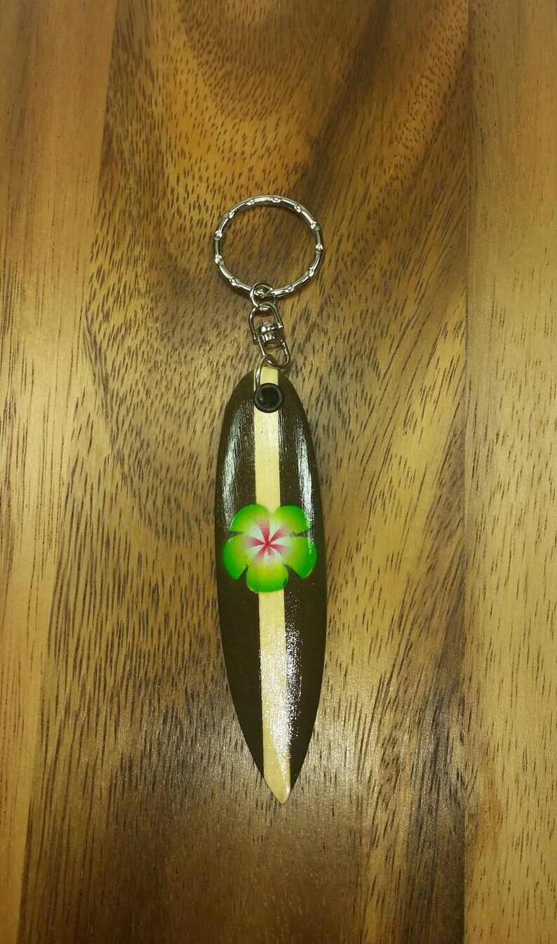 Wooden Surfboard Keryring Wood Surfboard Keychain Surf | Etsy