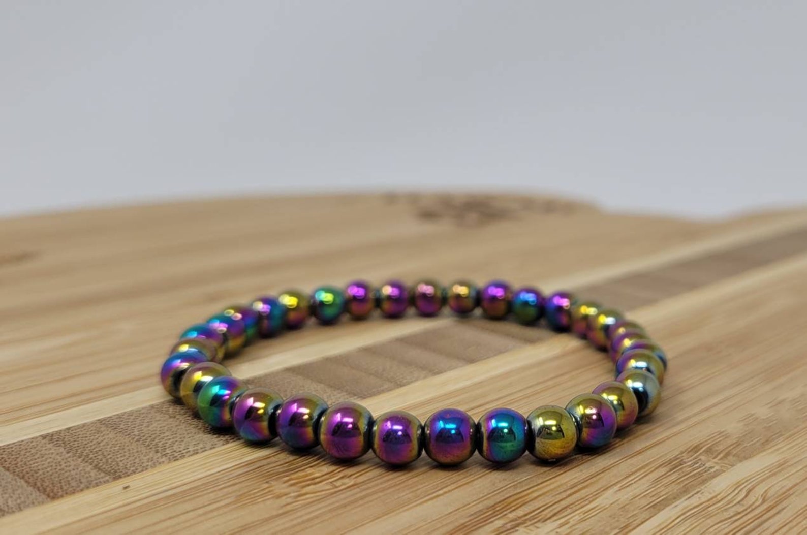 Rainbow Hematite Bracelet Rainbow Hematite Jewelry Rainbow - Etsy