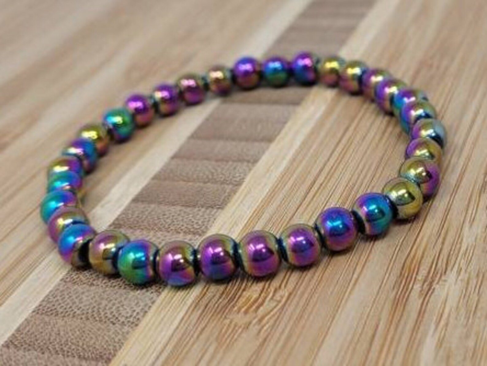 Rainbow Hematite Bracelet Rainbow Hematite Jewelry Rainbow - Etsy