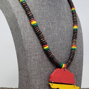 Africa Necklace, Rasta Pendant, Rasta Necklace, Africa Jewelry, African ...