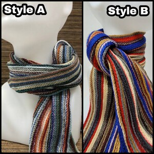 Knitted Scarf Women Multicolor Scarf Knitted Scarf Pattern - Etsy