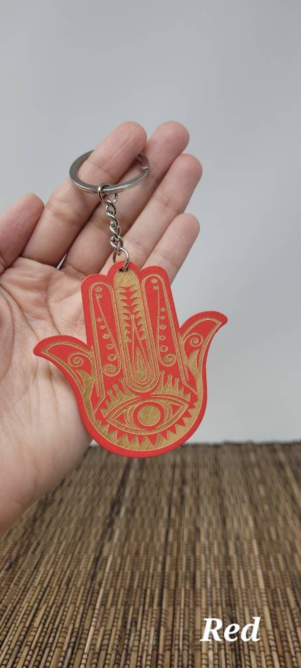 Hamsa Key Chain Hand Keychain Hand of Fatima Keychain Eye - Etsy