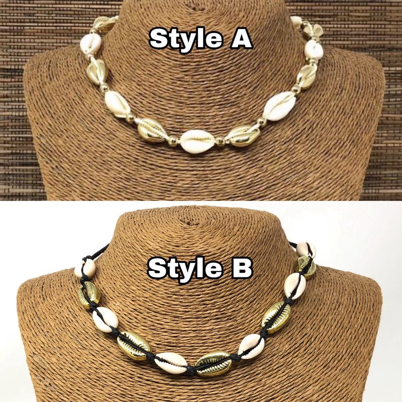 Gold Cowrie Shell Necklace Choker Gold Seashell Necklace - Etsy