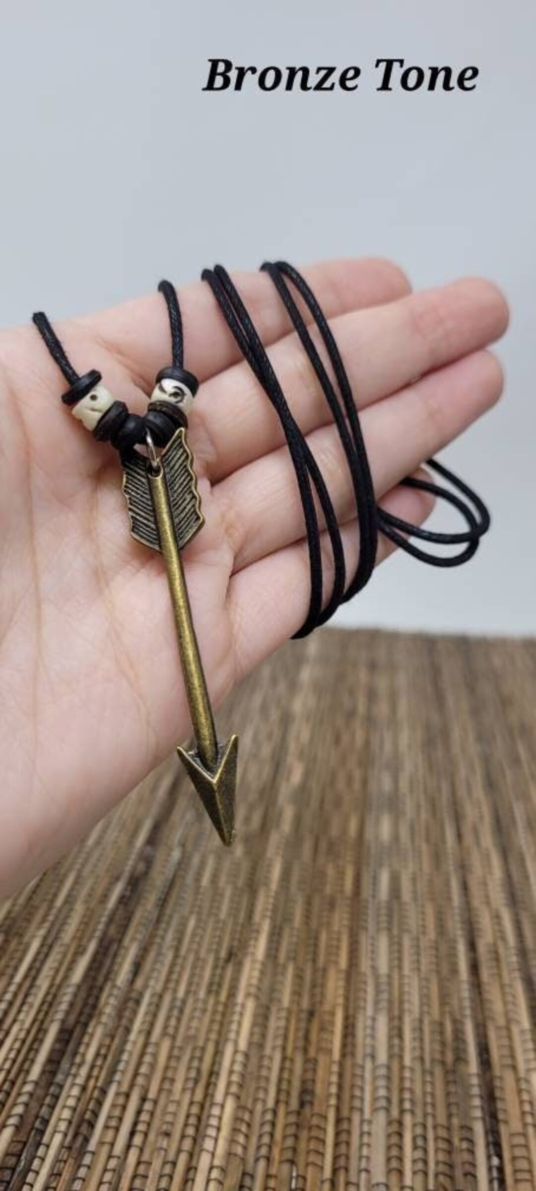 Bronze Arrow Necklace, Arrow Symbol Necklace, Arrow Necklace, Bronze ...
