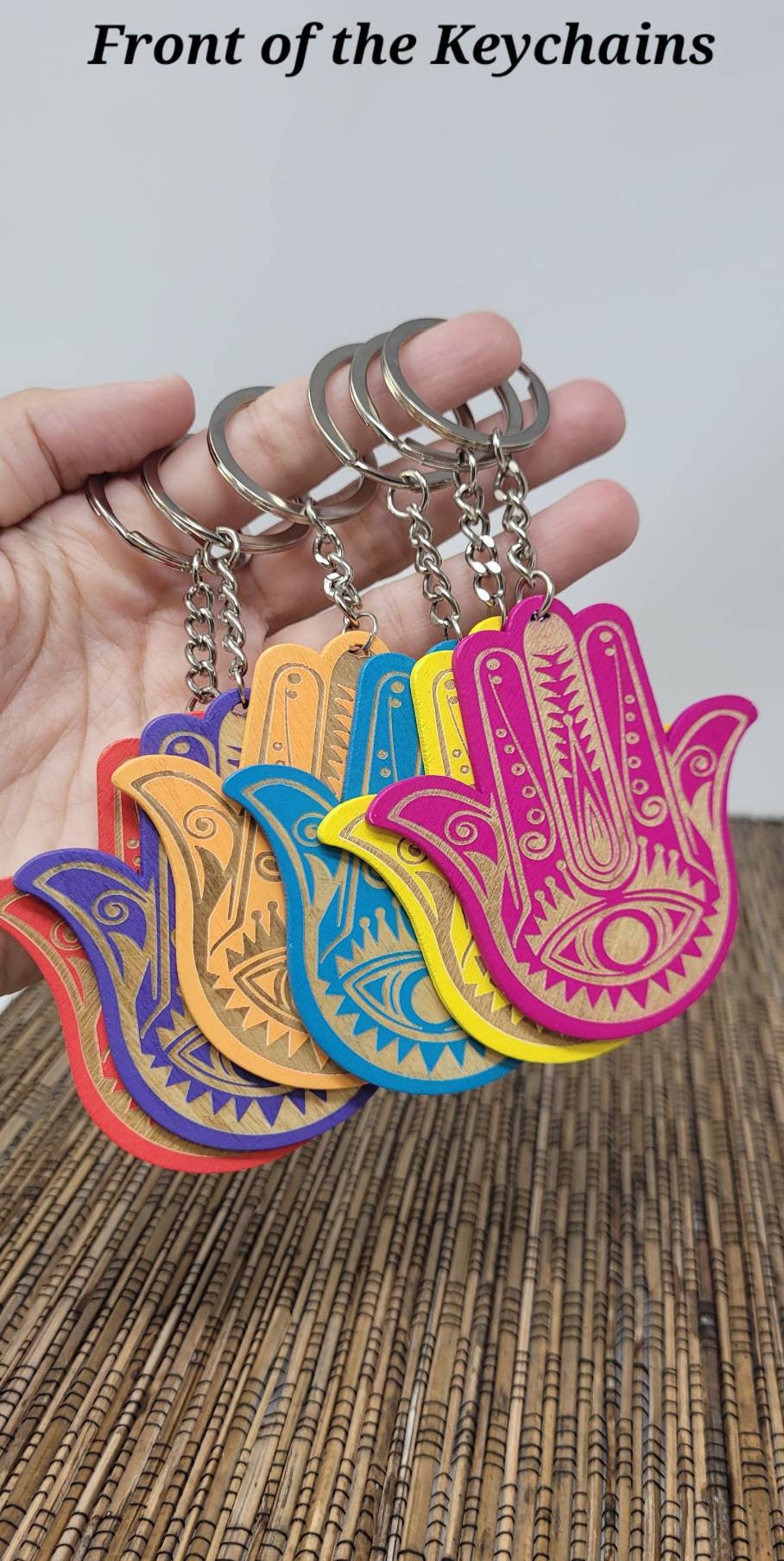 Hamsa Key Chain, Hand Keychain, Hand of Fatima Keychain, Eye Keychain ...