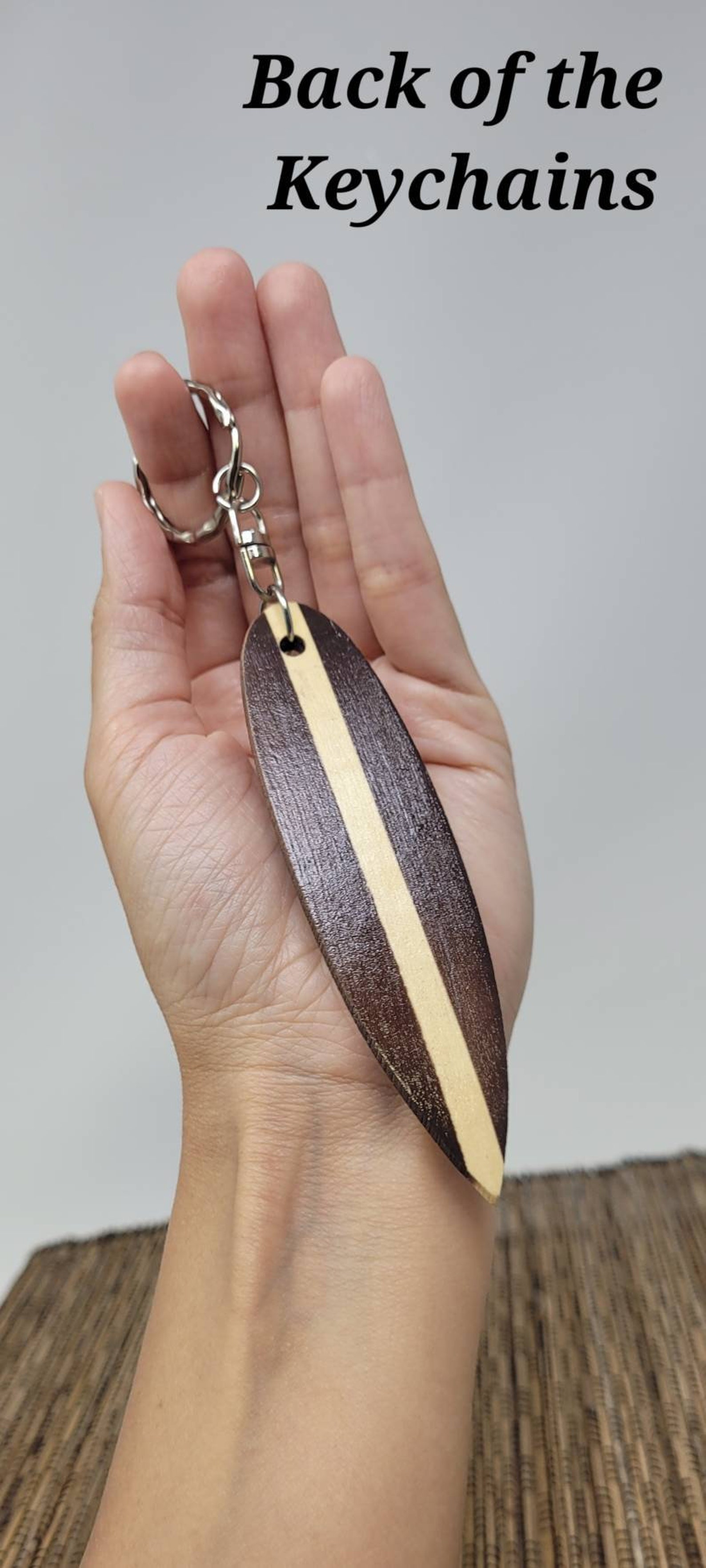 Wooden Surfboard Keryring Wood Surfboard Keychain Surf | Etsy