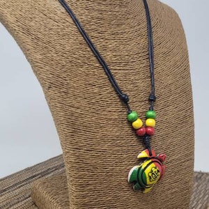 Rasta Turtle Necklace - Taino Sun Necklace - Rasta Tortoise Necklace ...