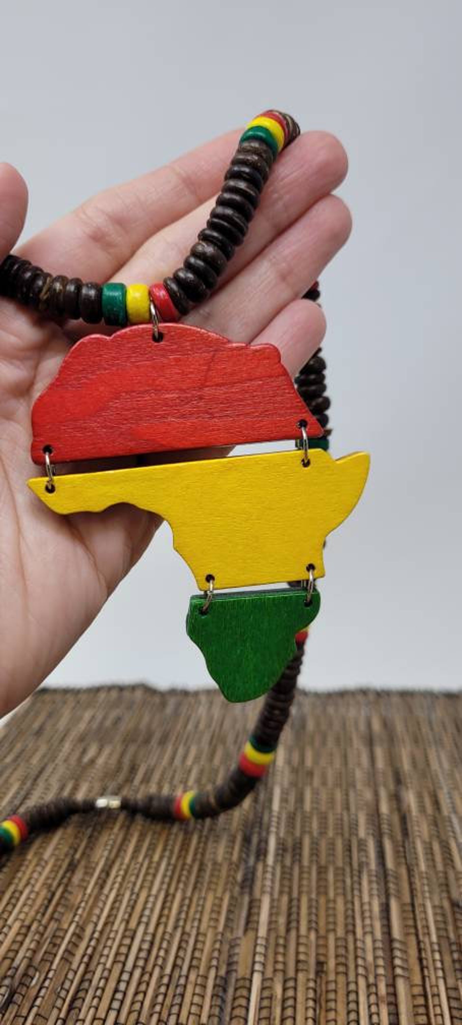 Africa Necklace Rasta Pendant Rasta Necklace Africa - Etsy