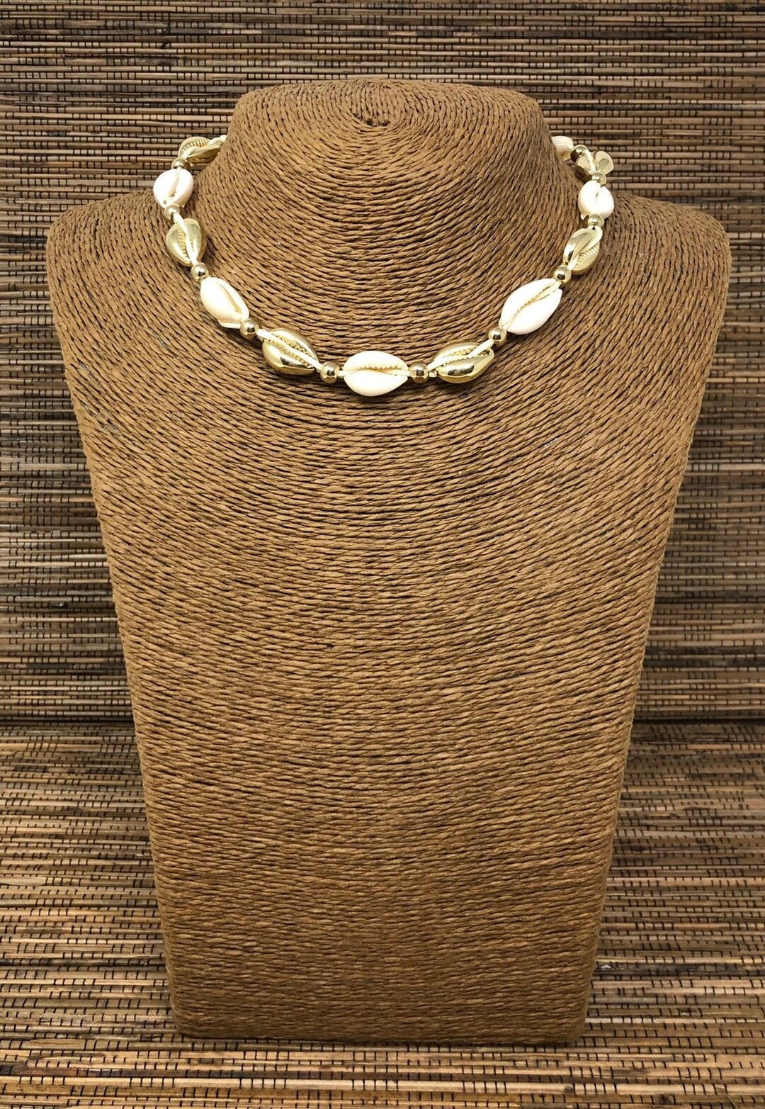 Gold Cowrie Shell Necklace Choker, Gold Seashell Necklace, Hawaiian ...