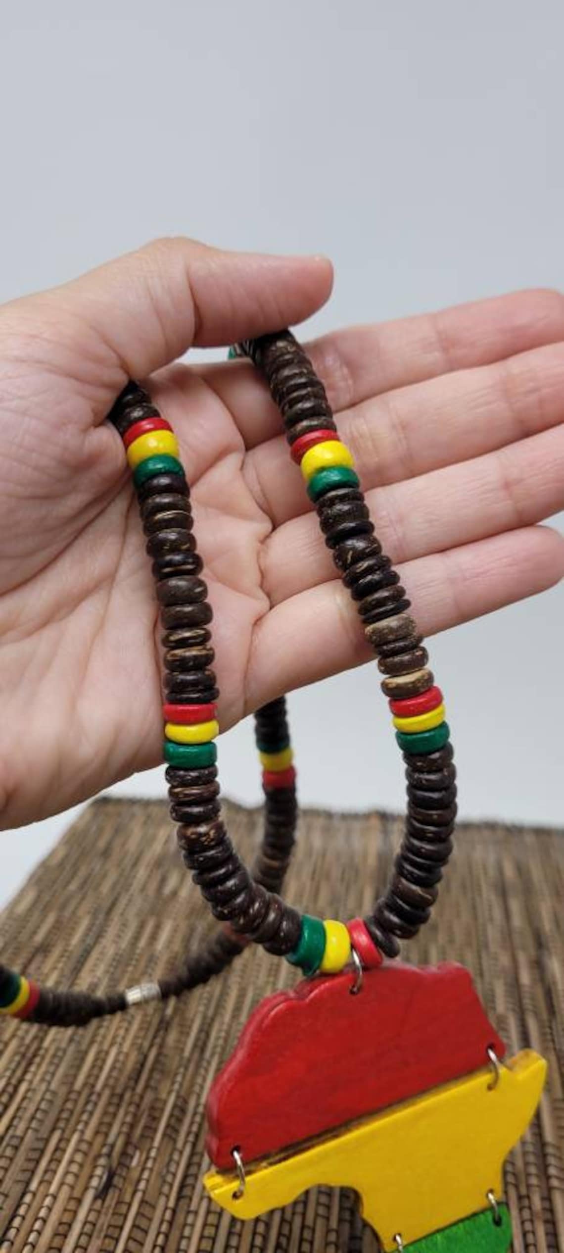 Africa Necklace Rasta Pendant Rasta Necklace Africa - Etsy
