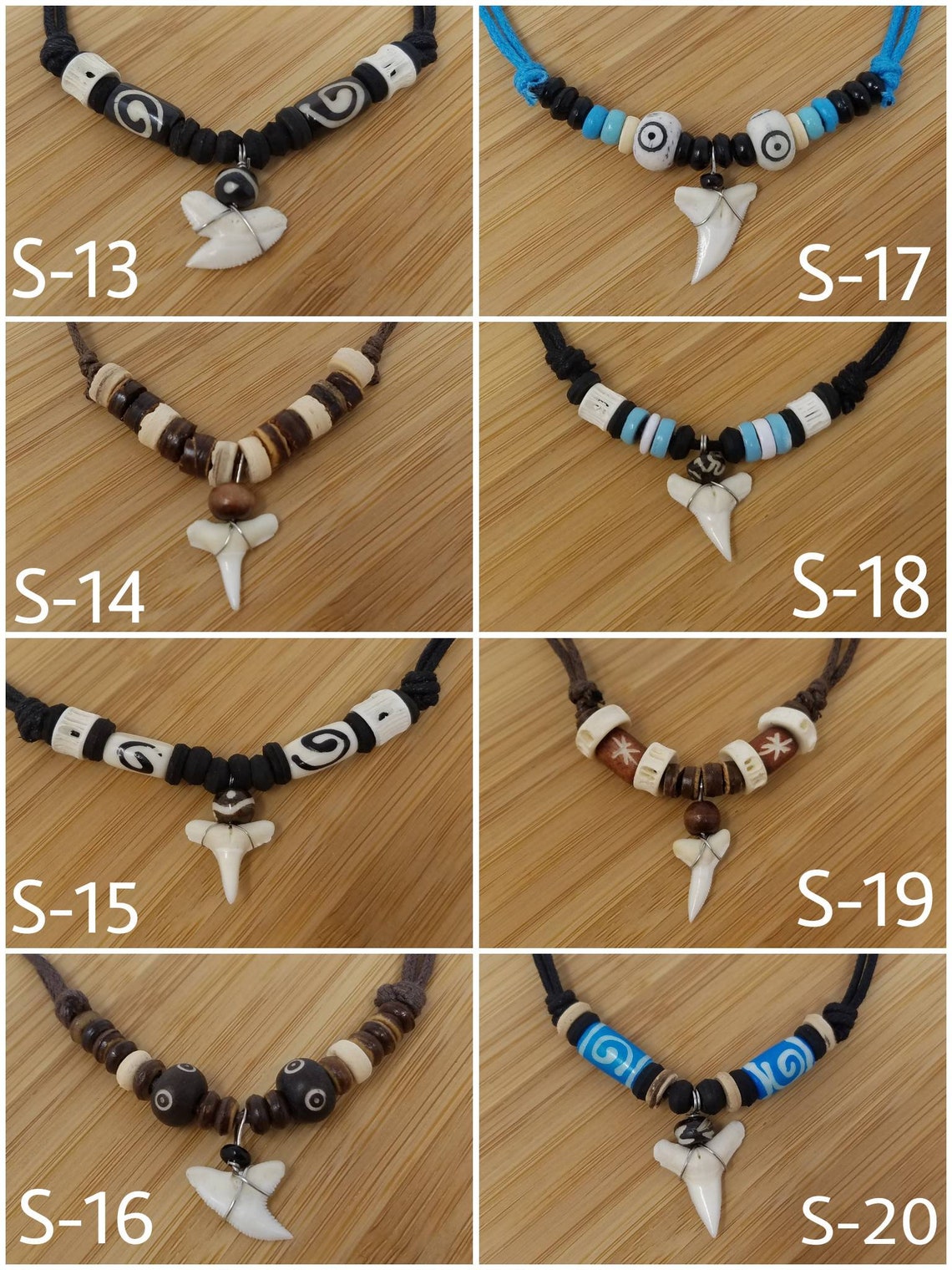 Shark Tooth Necklace Black Cord Shark Choker Shark Teeth - Etsy