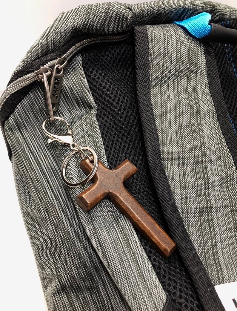 Wooden Cross Keychain Cross Keychain Cross Keychain Favors - Etsy