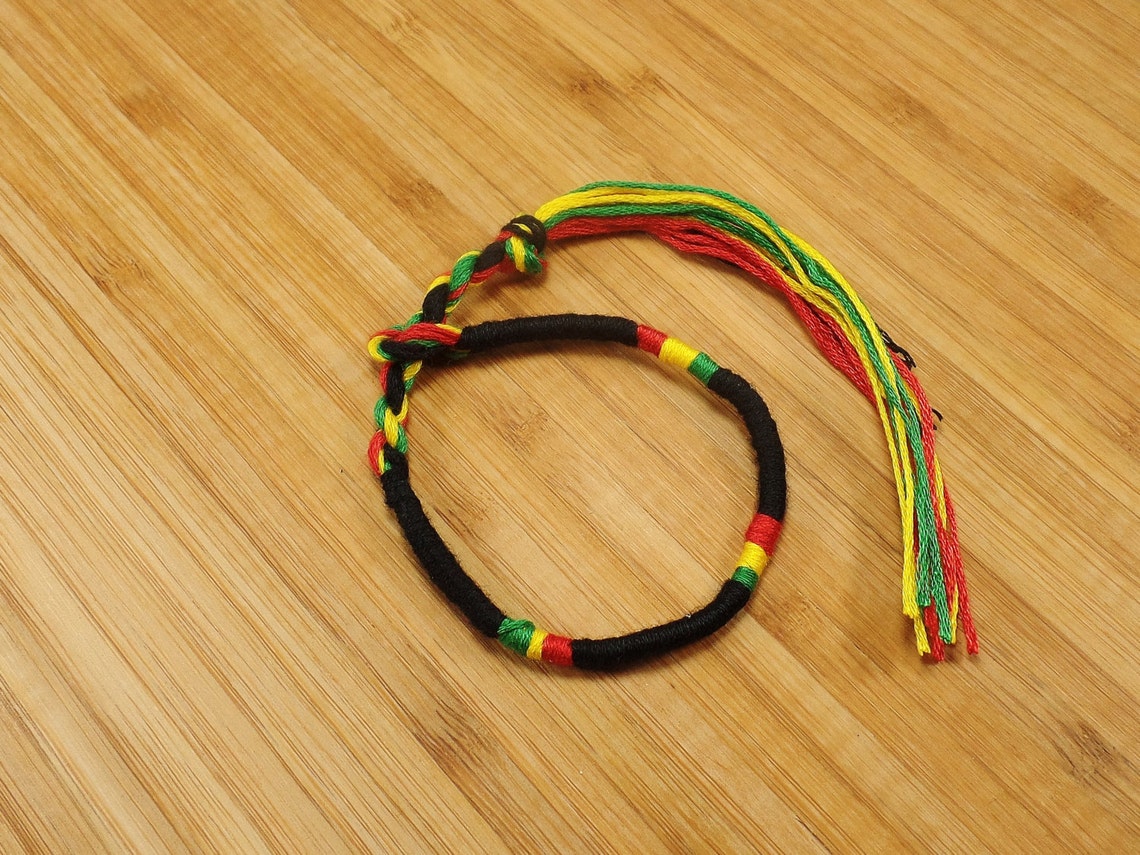 Rasta Bracelet Rasta Braided Bracelet Jamaican Bracelet - Etsy