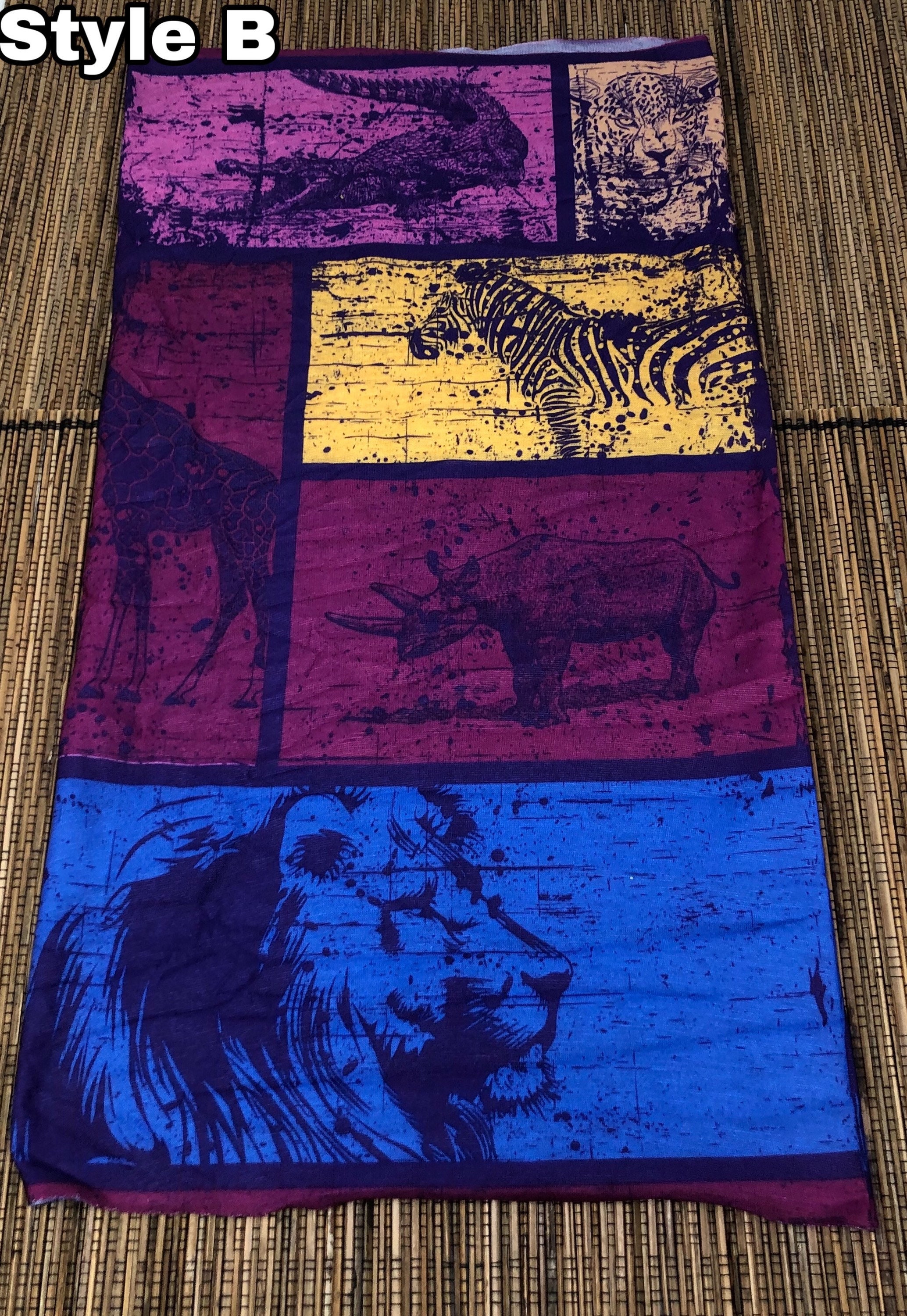 Wild Animal Face Mask Animal Facemask Animal Print Face | Etsy