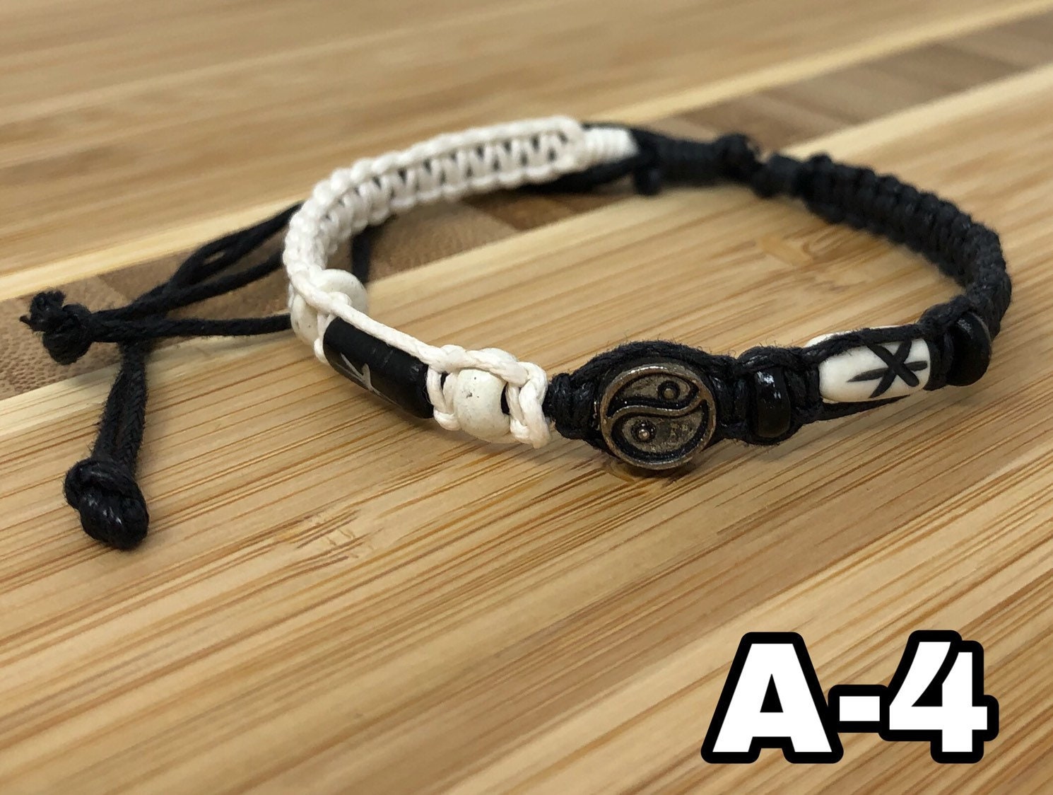 Yin Yang Bracelet Ying Yang Hemp Bracelet Yin Yang Black - Etsy
