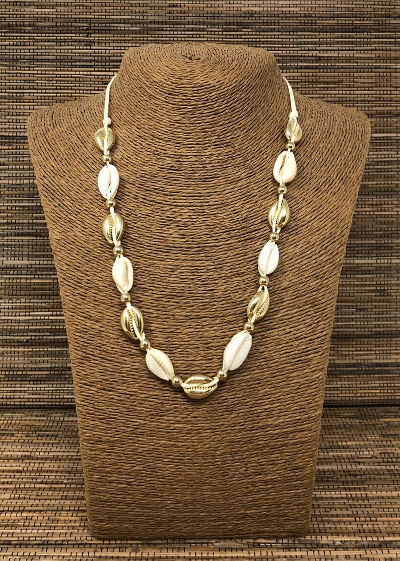 Gold Cowrie Shell Necklace Choker Gold Seashell Necklace - Etsy