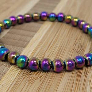 Rainbow Hematite Bracelet, Rainbow Hematite Jewelry, Rainbow Hematite ...