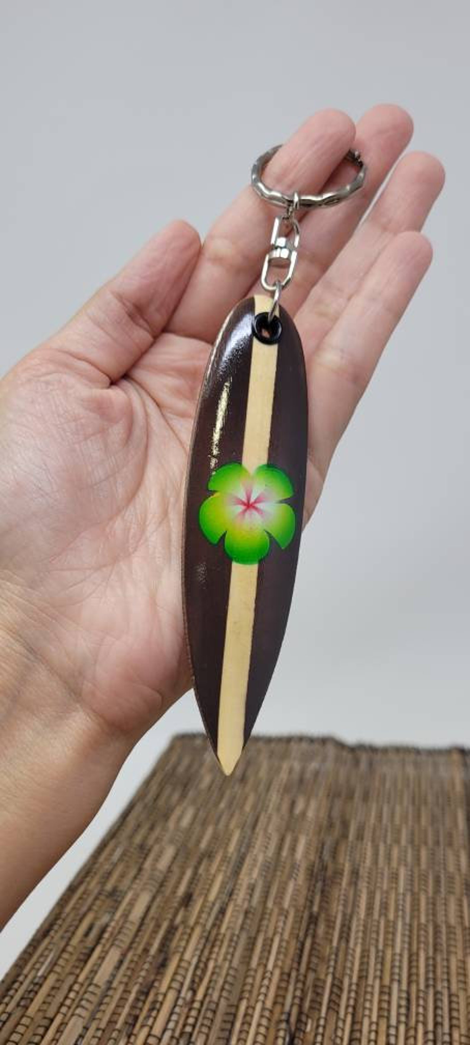 Wooden Surfboard Keryring Wood Surfboard Keychain Surf - Etsy