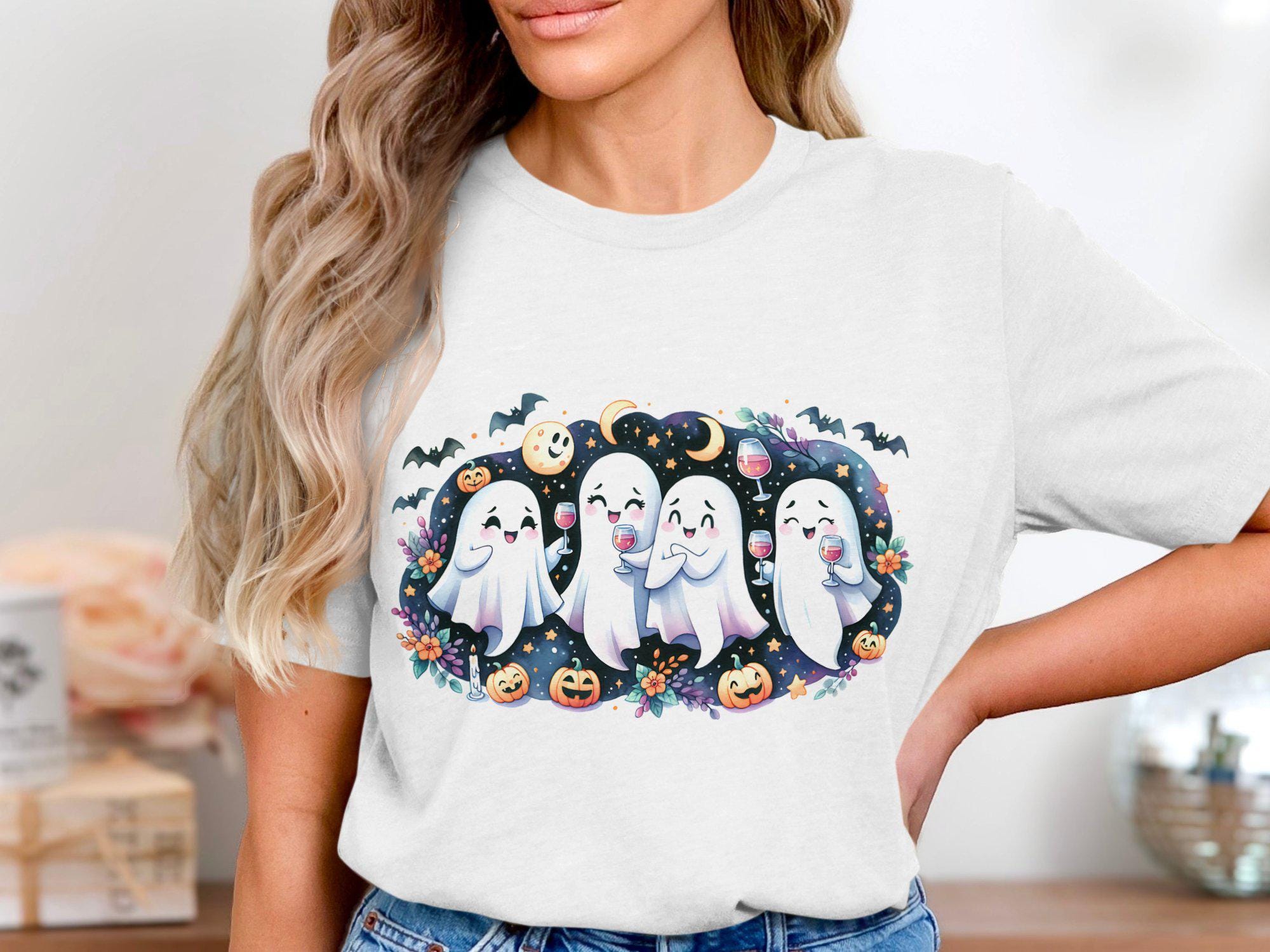 Ghost With Wine PNG, Halloween Clipart, Cute Ghost, Wine Lover ...