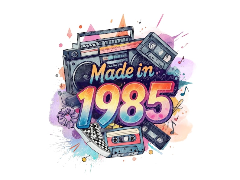 1985 Birthday PNG: 40th Birthday Sublimation Design (digital Download ...