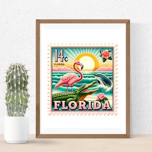 Florida Stamp State PNG, Vintage Stamp Sublimation Design, USA State ...