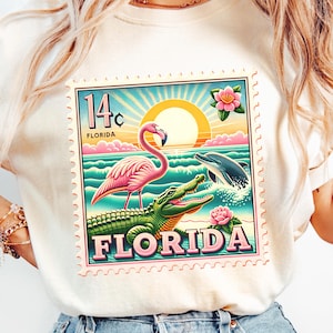 Florida Stamp State PNG, Vintage Stamp Sublimation Design, USA State ...