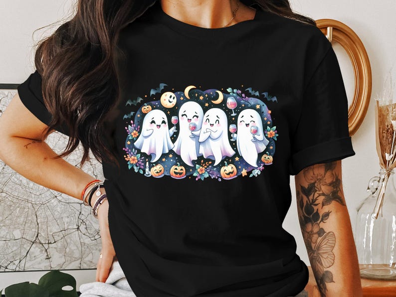 Ghost With Wine PNG, Halloween Clipart, Cute Ghost, Wine Lover ...