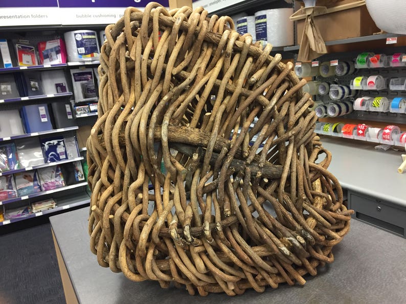 Huge Vintage Folk Art Tree Twig Branch Basket - Etsy