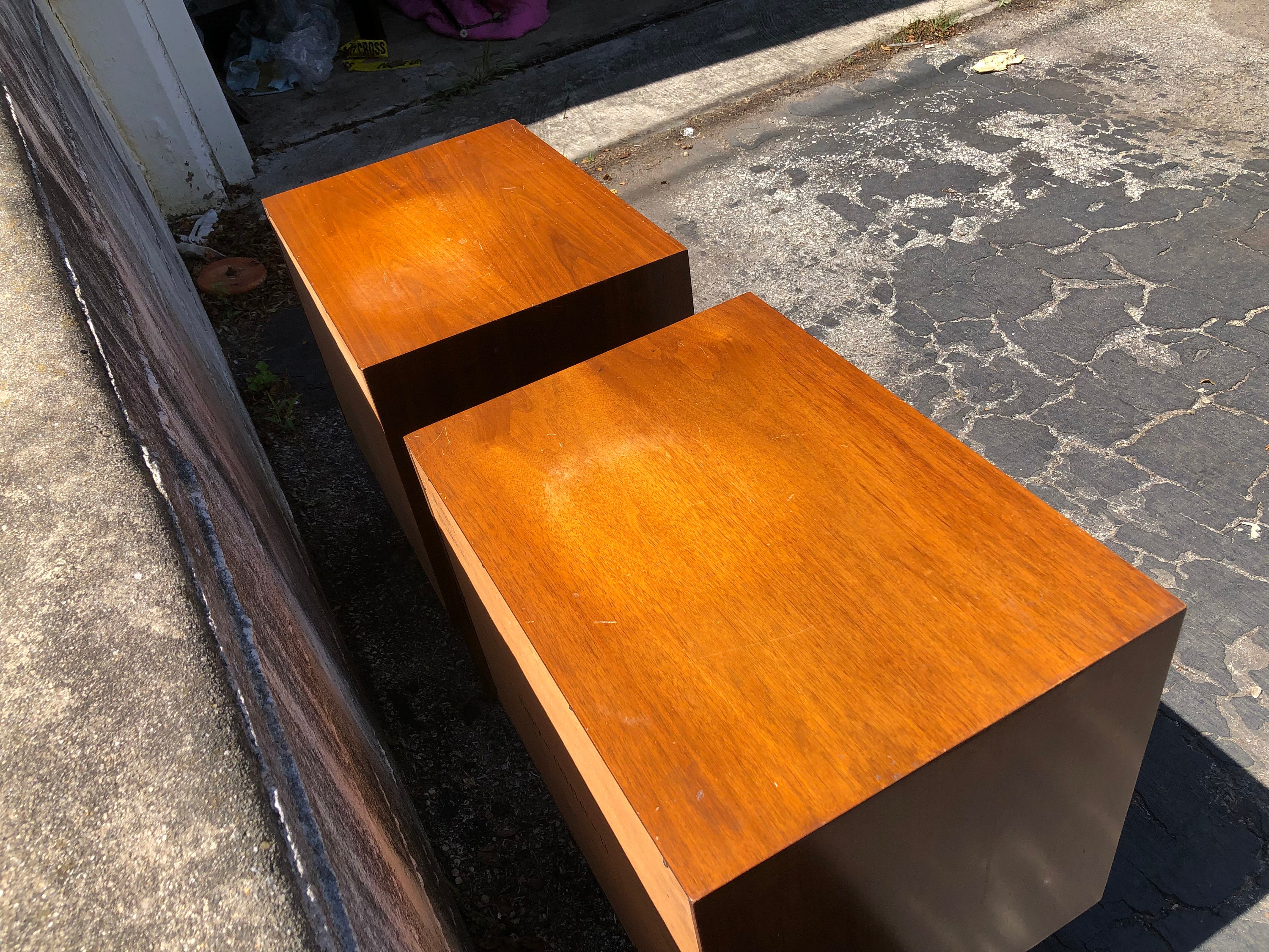 Pair of Albert Parvin Sculptural Mid Century Modern Nightstands - Etsy