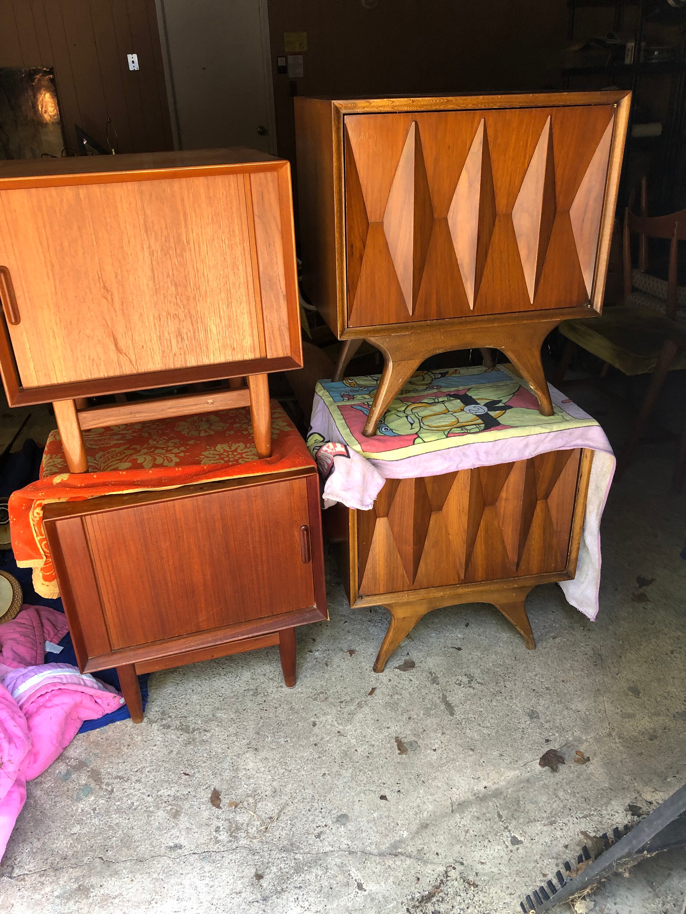 Pair of Albert Parvin Sculptural Mid Century Modern Nightstands - Etsy
