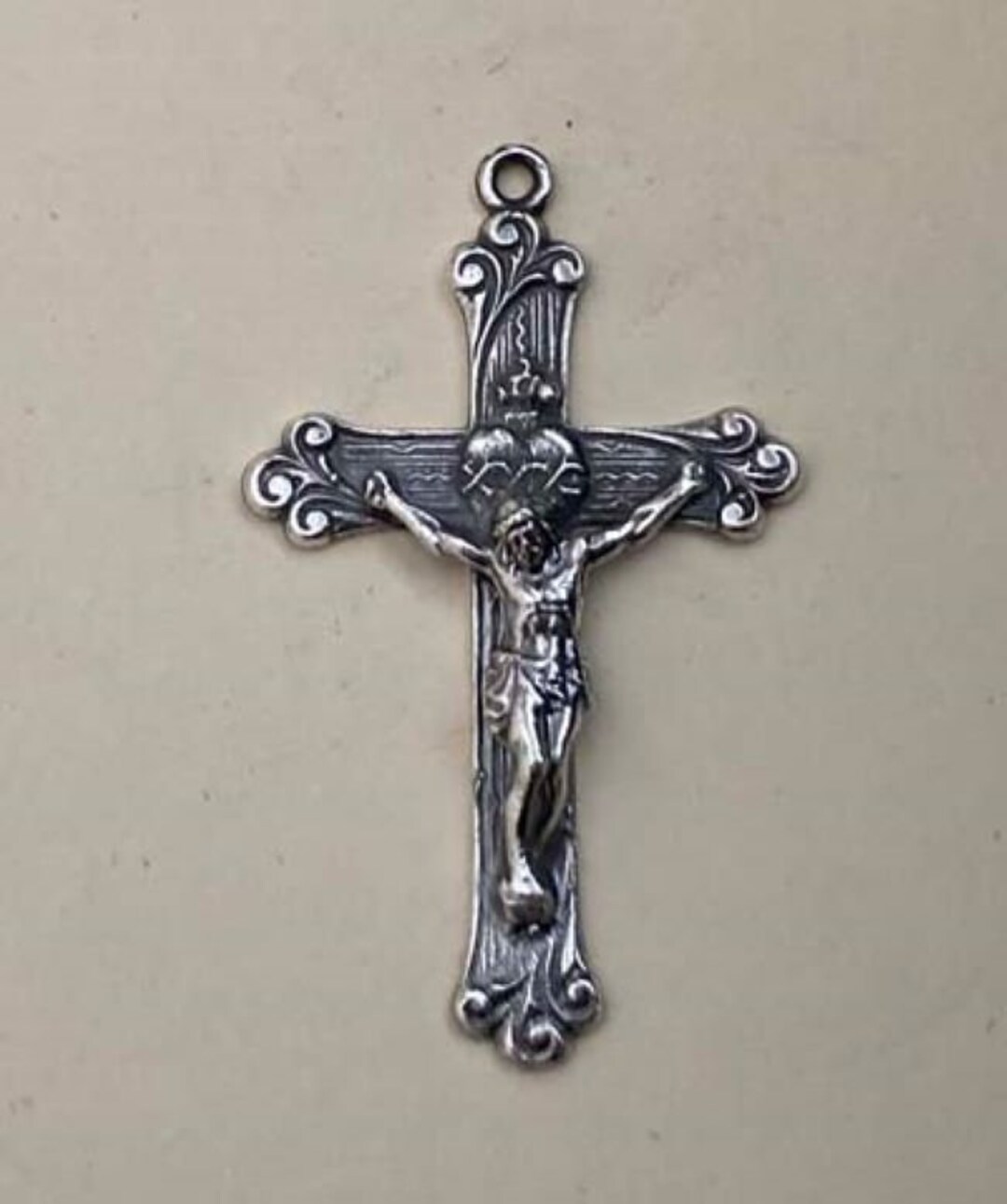Crucifix, Sacred Heart/scroll - Etsy