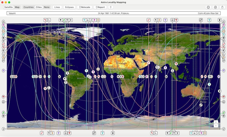 Astrocartography Reading & Chart - Etsy