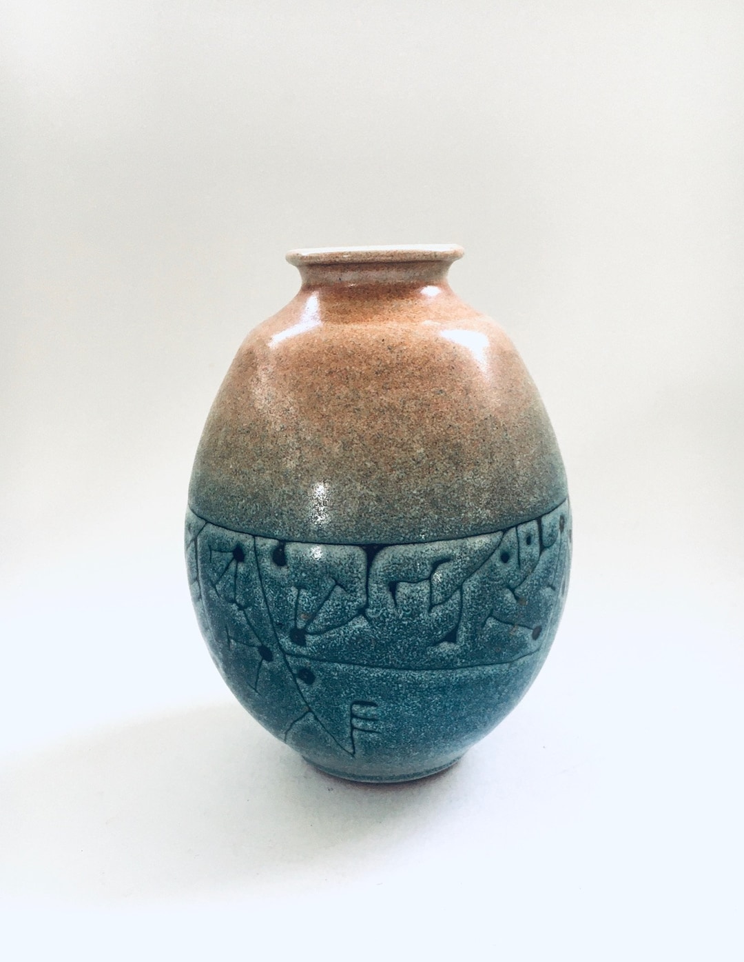 Art Pottery Studio Ceramic Vase Signed Mullet, France 1970's - Etsy