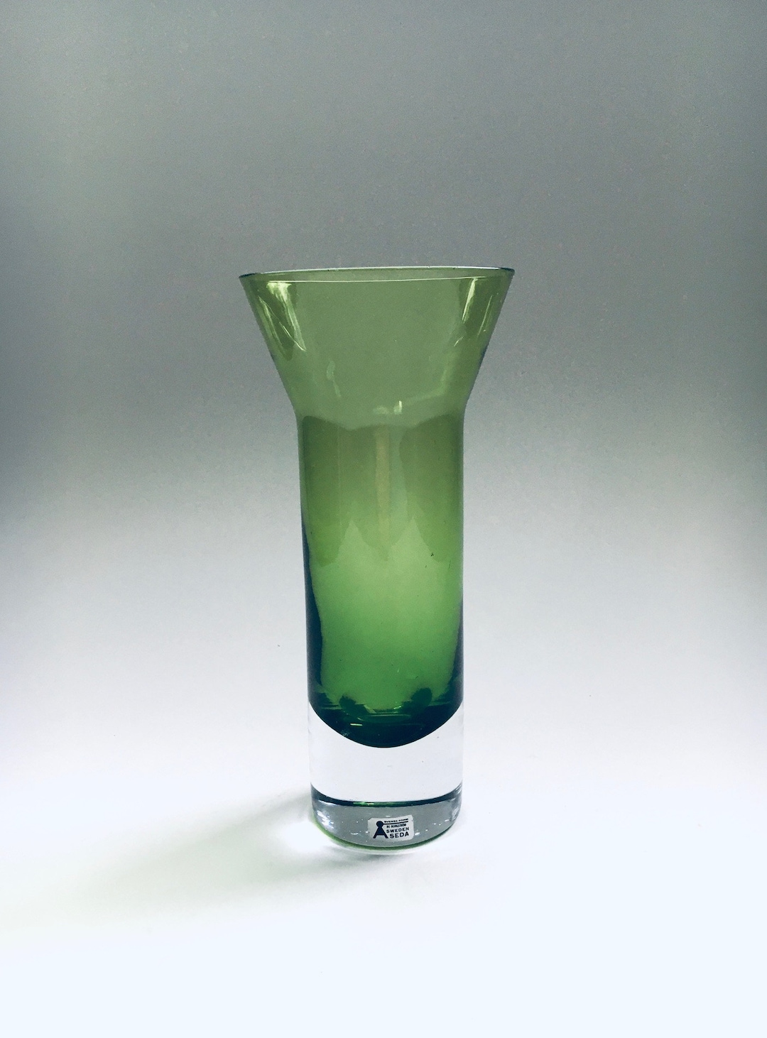 Midcentury Modern Design Green Glass Vase by Aseda, Sweden 1970's - Etsy