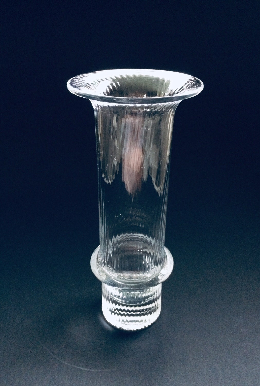 Midcentury Modern Scandinavian Design Hooped Clear Glass Vase 1970's - Etsy