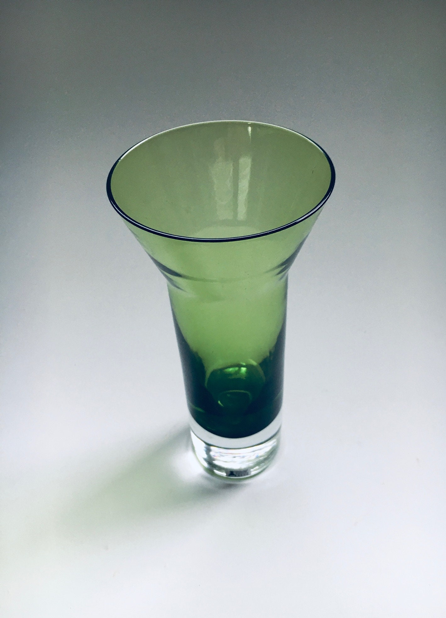 Midcentury Modern Design Green Glass Vase by Aseda, Sweden 1970's - Etsy