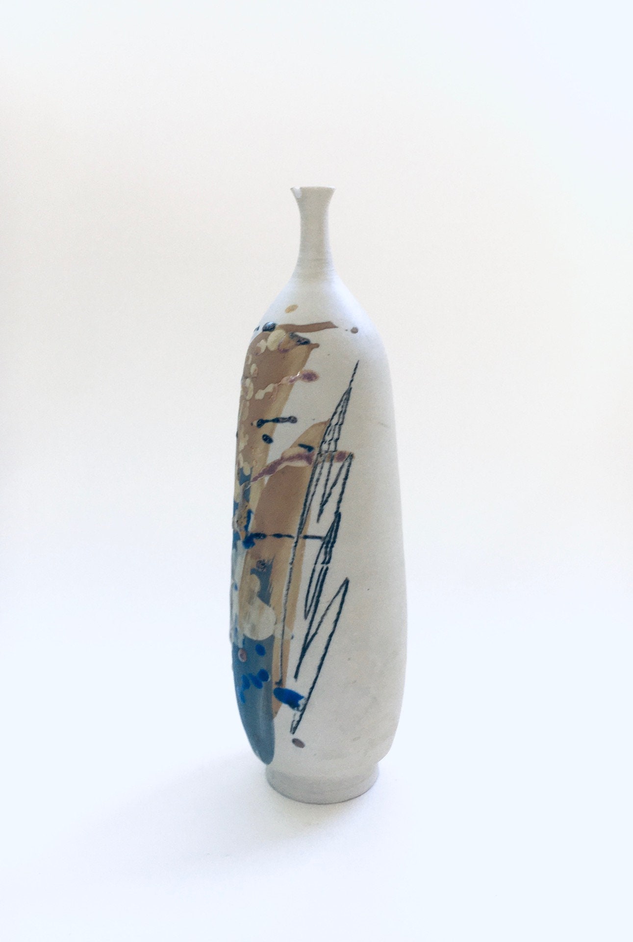 Modern Abstract Art Studio Pottery Vase Signed by Artist - Etsy