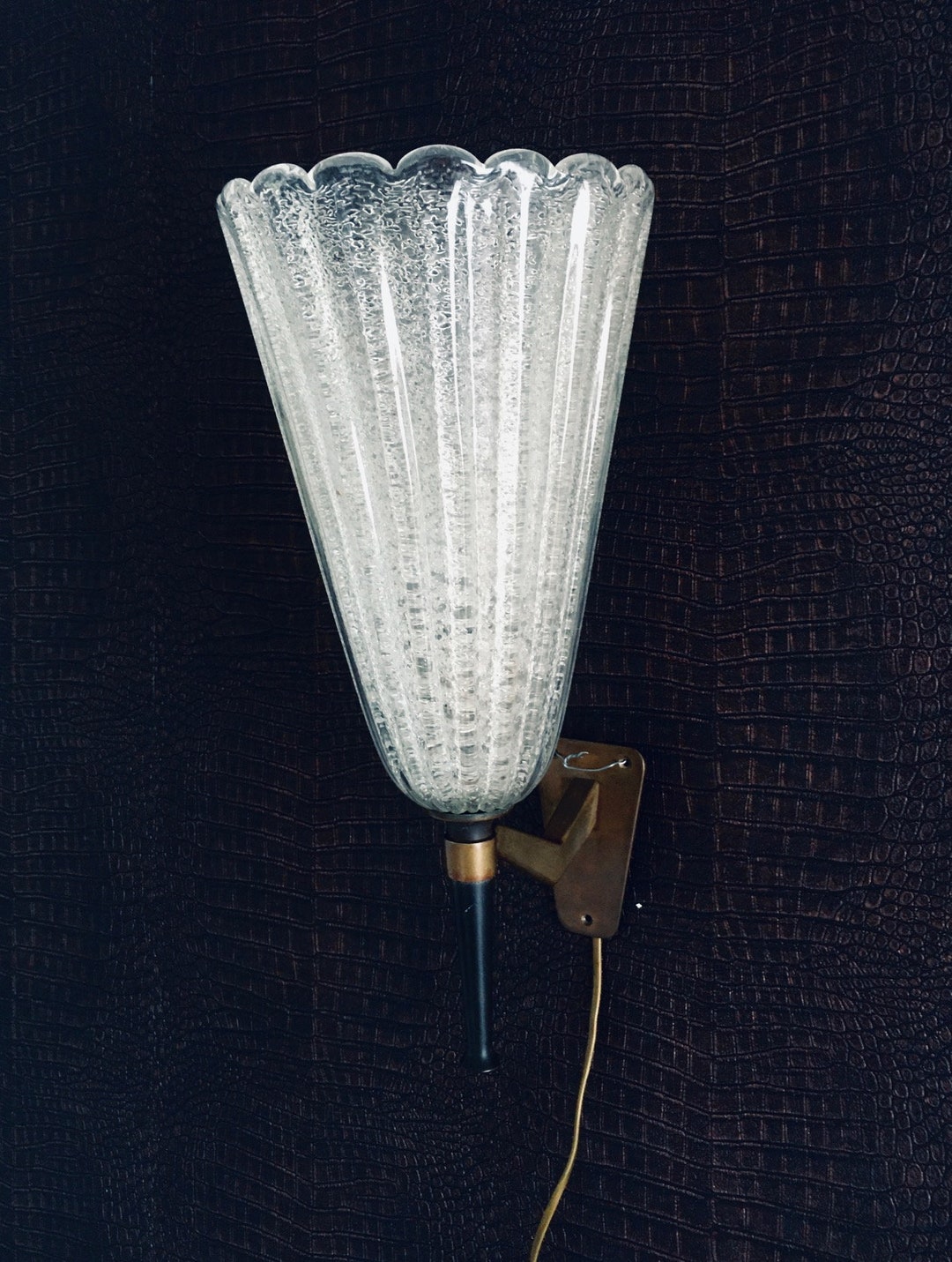 1950's Italian Design Art Glass Wall Lamp by Barovier & Toso - Etsy