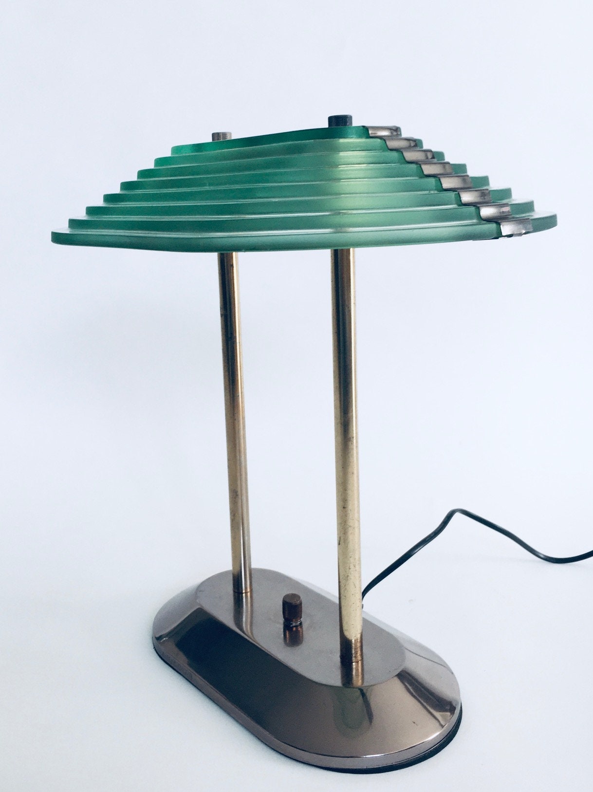Memphis Style Era Architectural Design Glass Desk Lamp, 1980's - Etsy