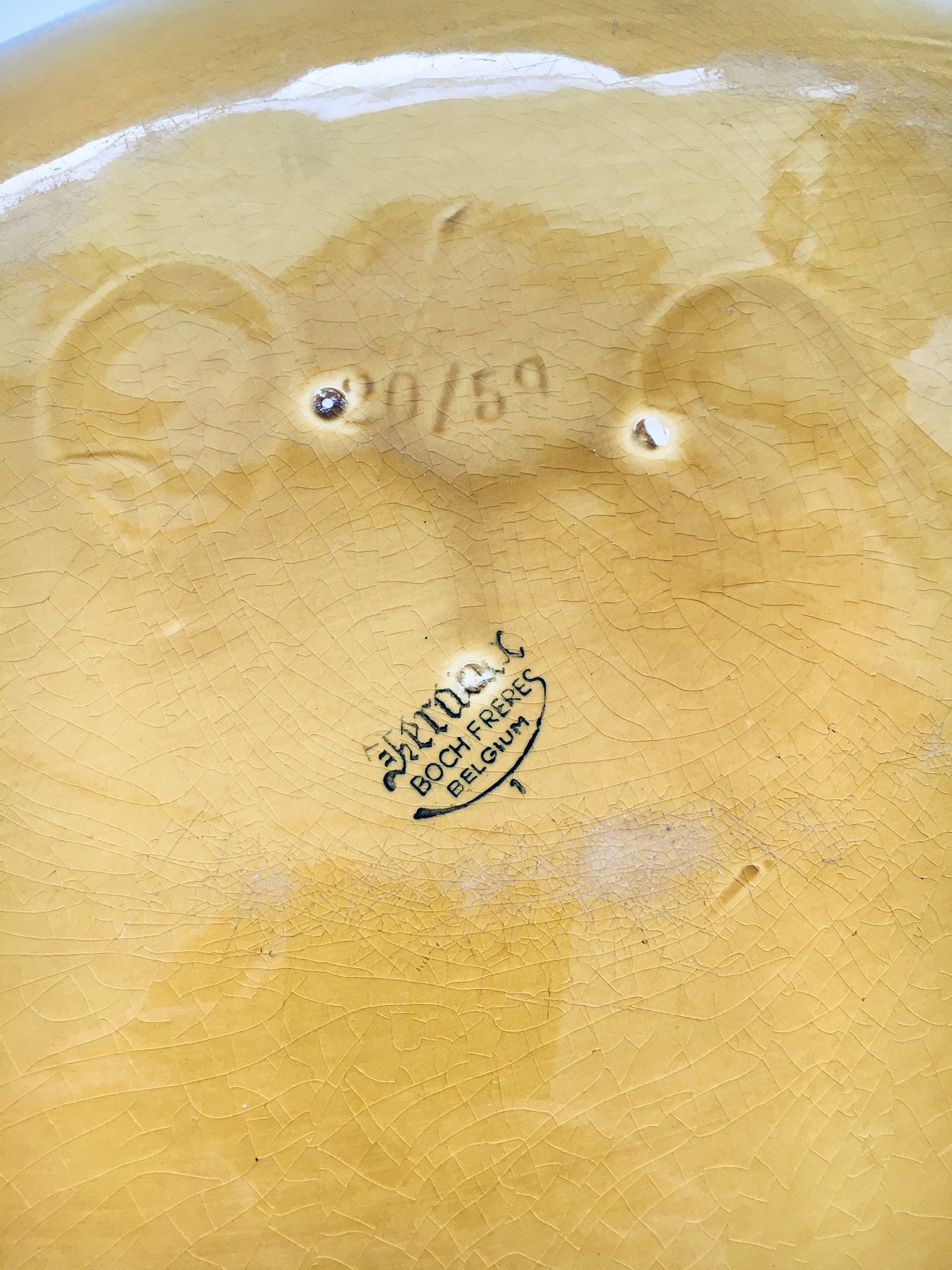 Vintage Ceramic Keralux Series Paille Decor Dish by Boch Freres ...