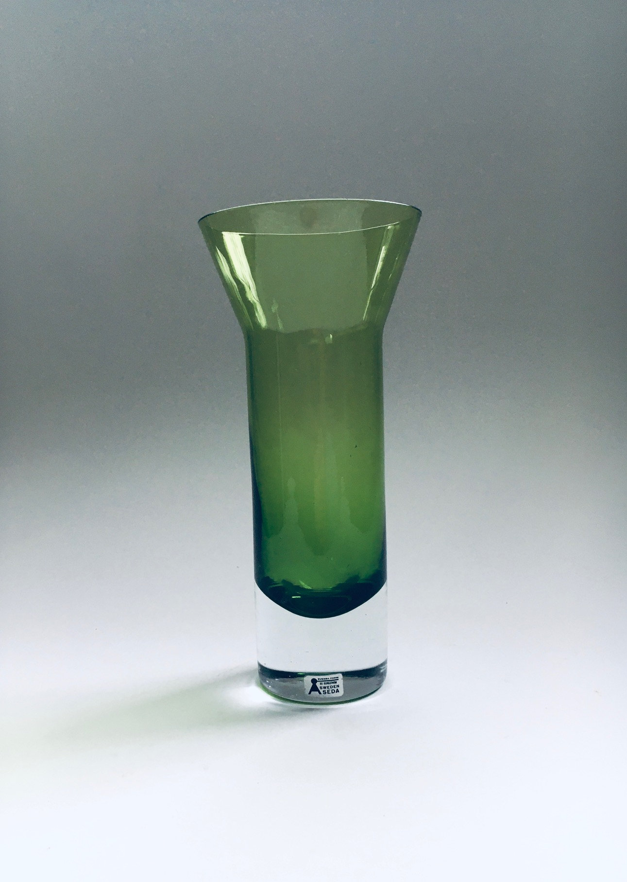 Midcentury Modern Design Green Glass Vase by Aseda, Sweden 1970's - Etsy
