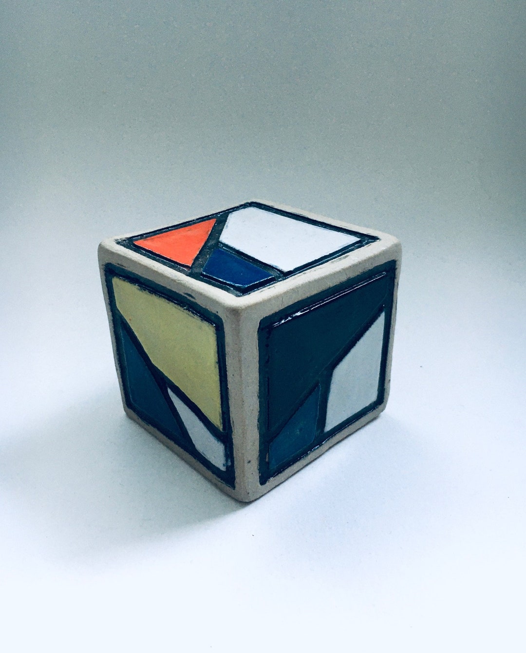 Postmodern Design Ceramic Cube Art Object, 1980's Belgium - Etsy